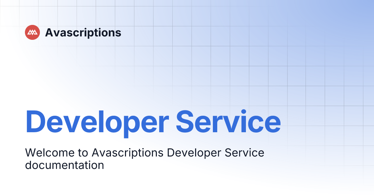 Developer Service | Avascriptions